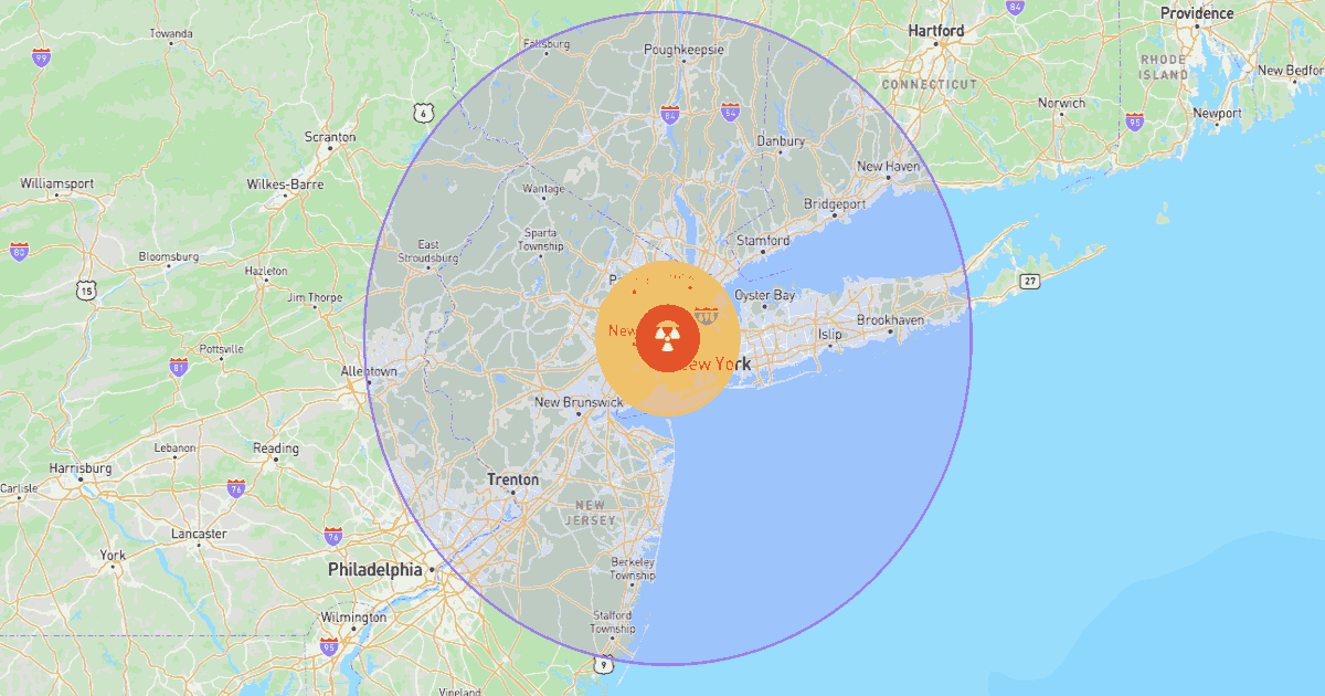 NukeBlastMap - Nuclear Blast Effect Simulator